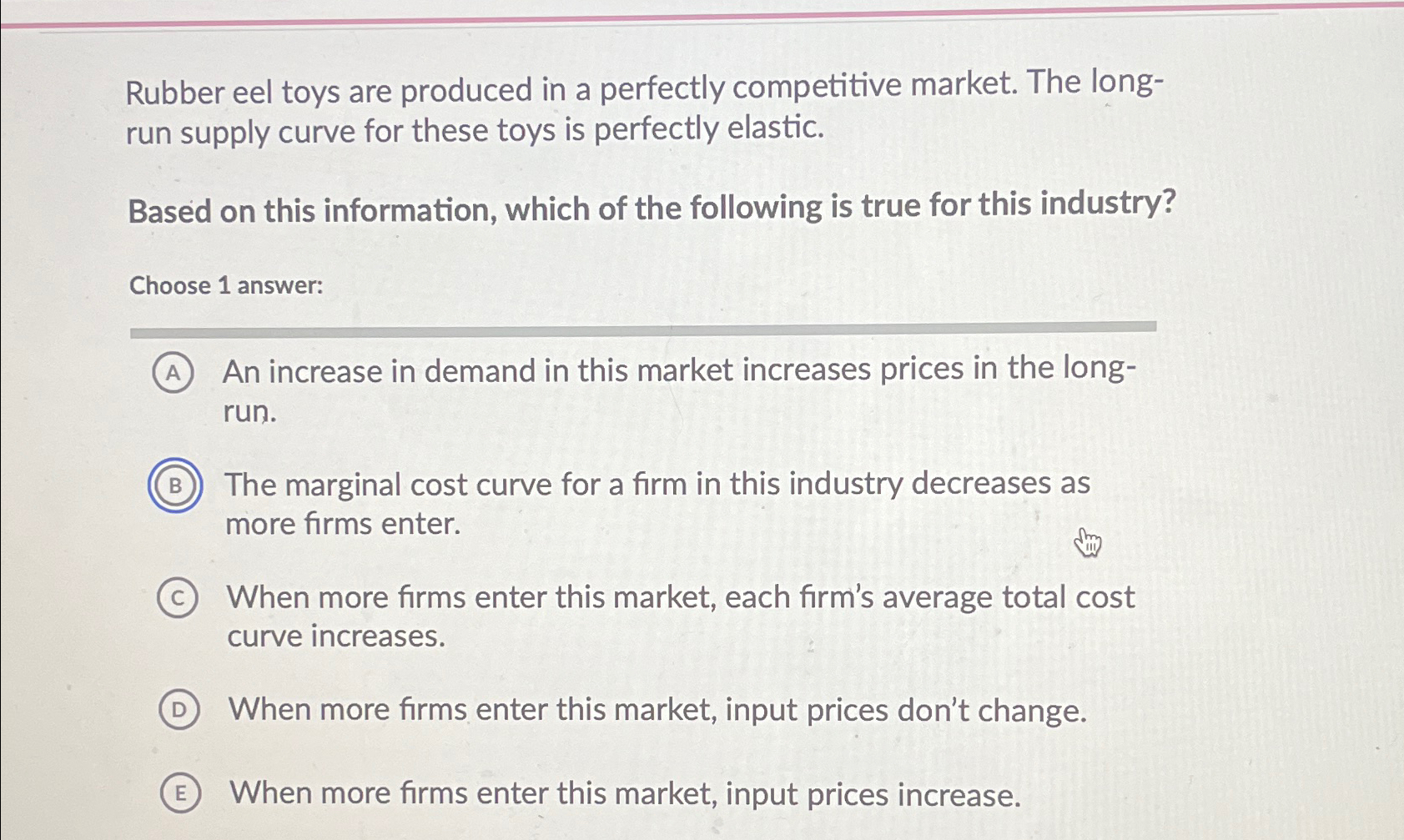 Solved Rubber eel toys are produced in a perfectly | Chegg.com