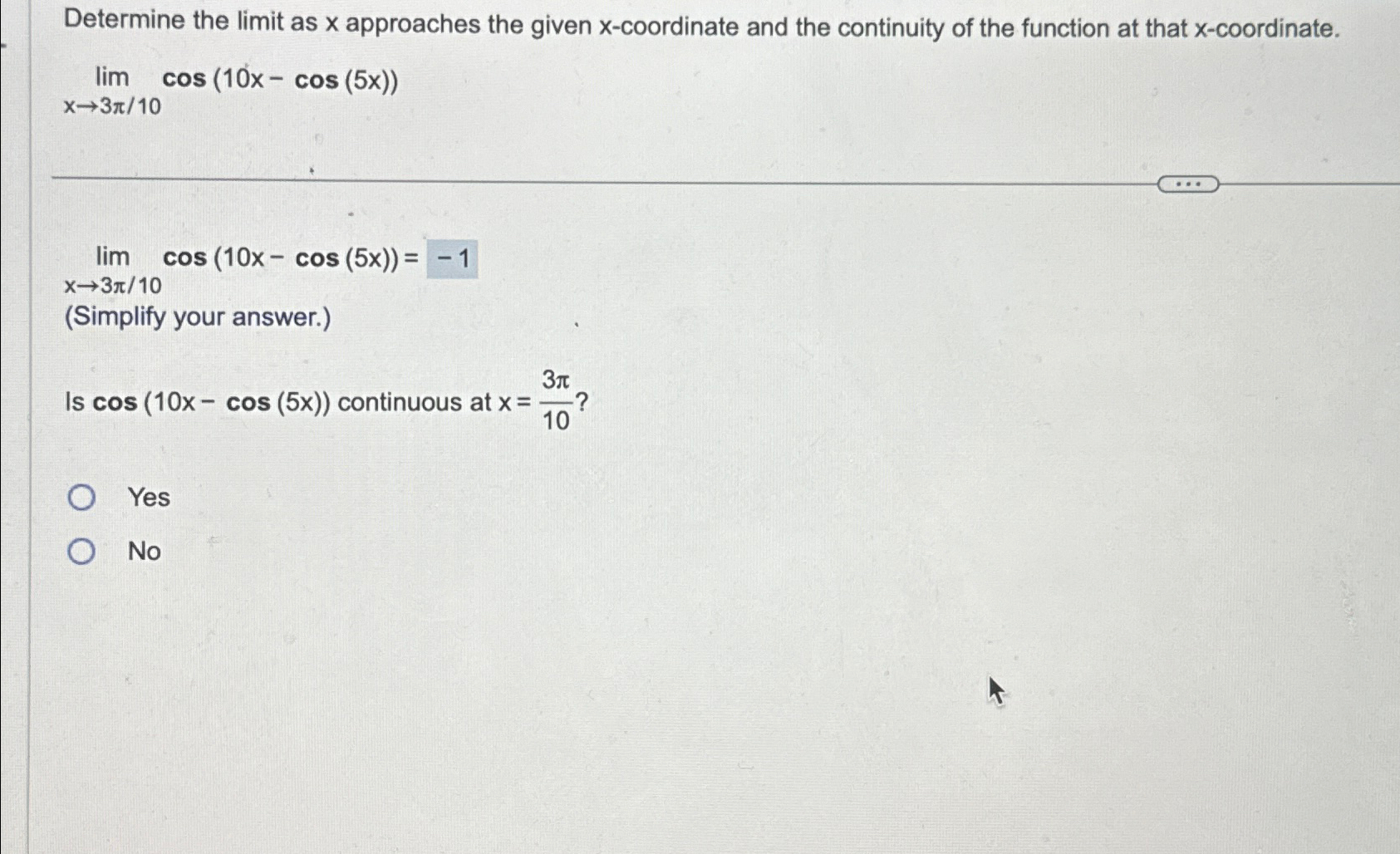 Solved Determine the limit as x ﻿approaches the given | Chegg.com