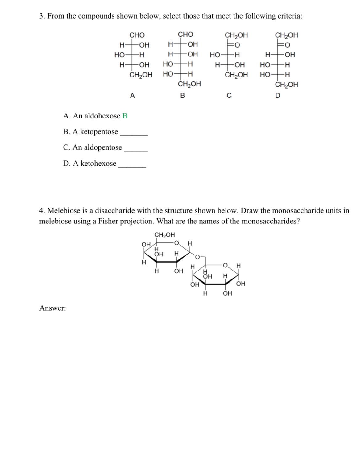 Solved From the compounds shown below, select those that | Chegg.com