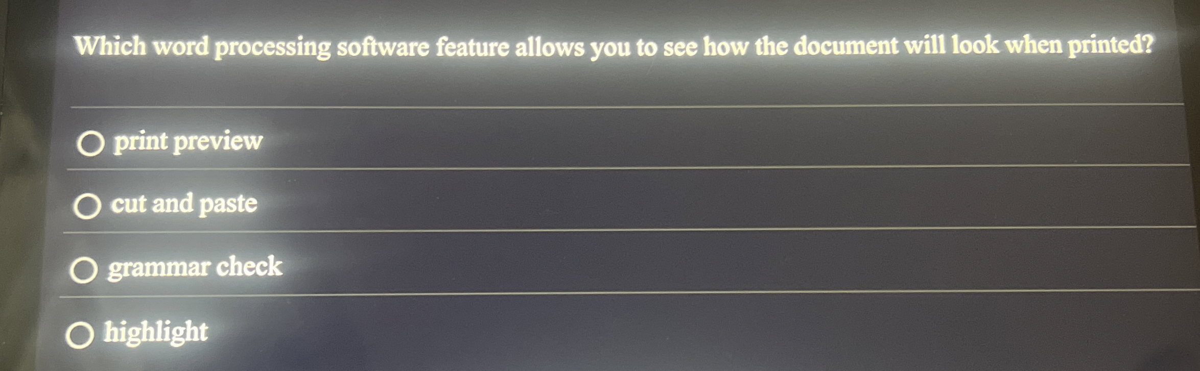 Solved Which word processing software feature allows you to | Chegg.com