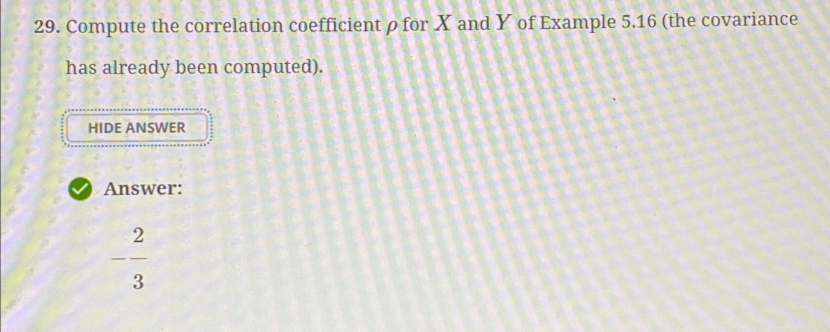 Solved Compute the correlation coefficient ρ ﻿for x ﻿and Y | Chegg.com