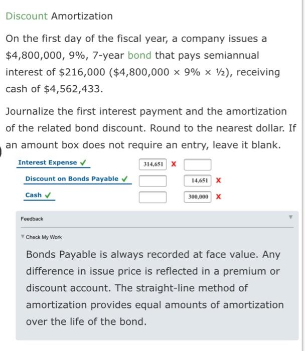 Solved Discount Amortization On the first day of the fiscal | Chegg.com