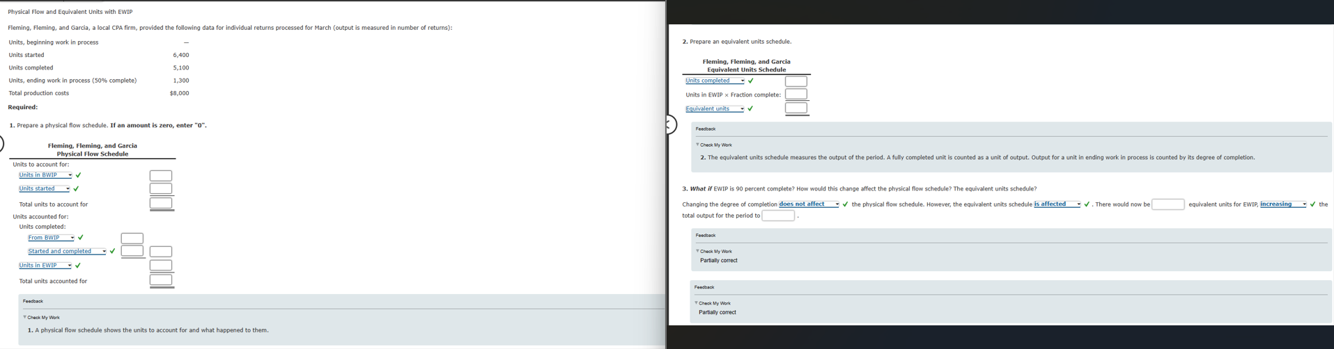 Solved Physical Flow and Equivalent Units with EWIPFleming, | Chegg.com