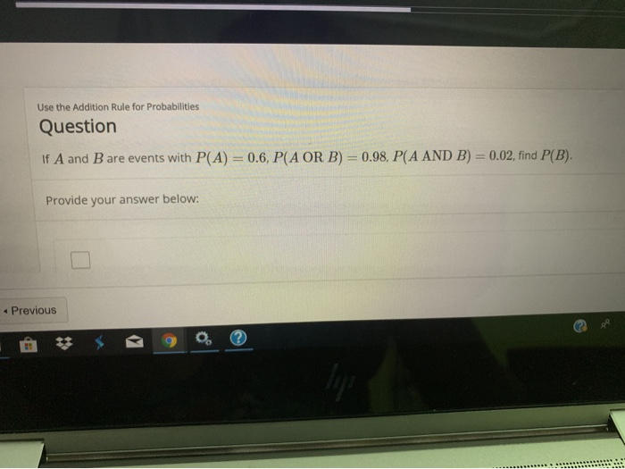 Solved Use the Addition Rule for Probabilities Question | Chegg.com