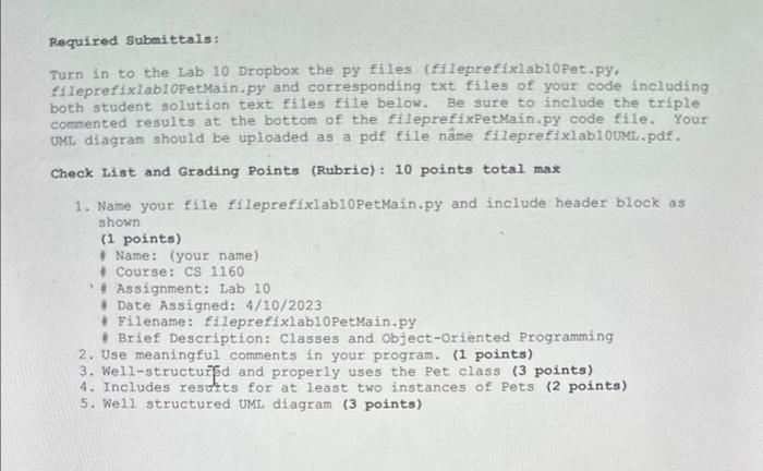 Solved 1. Pet Class Write a class named Pet, which should | Chegg.com