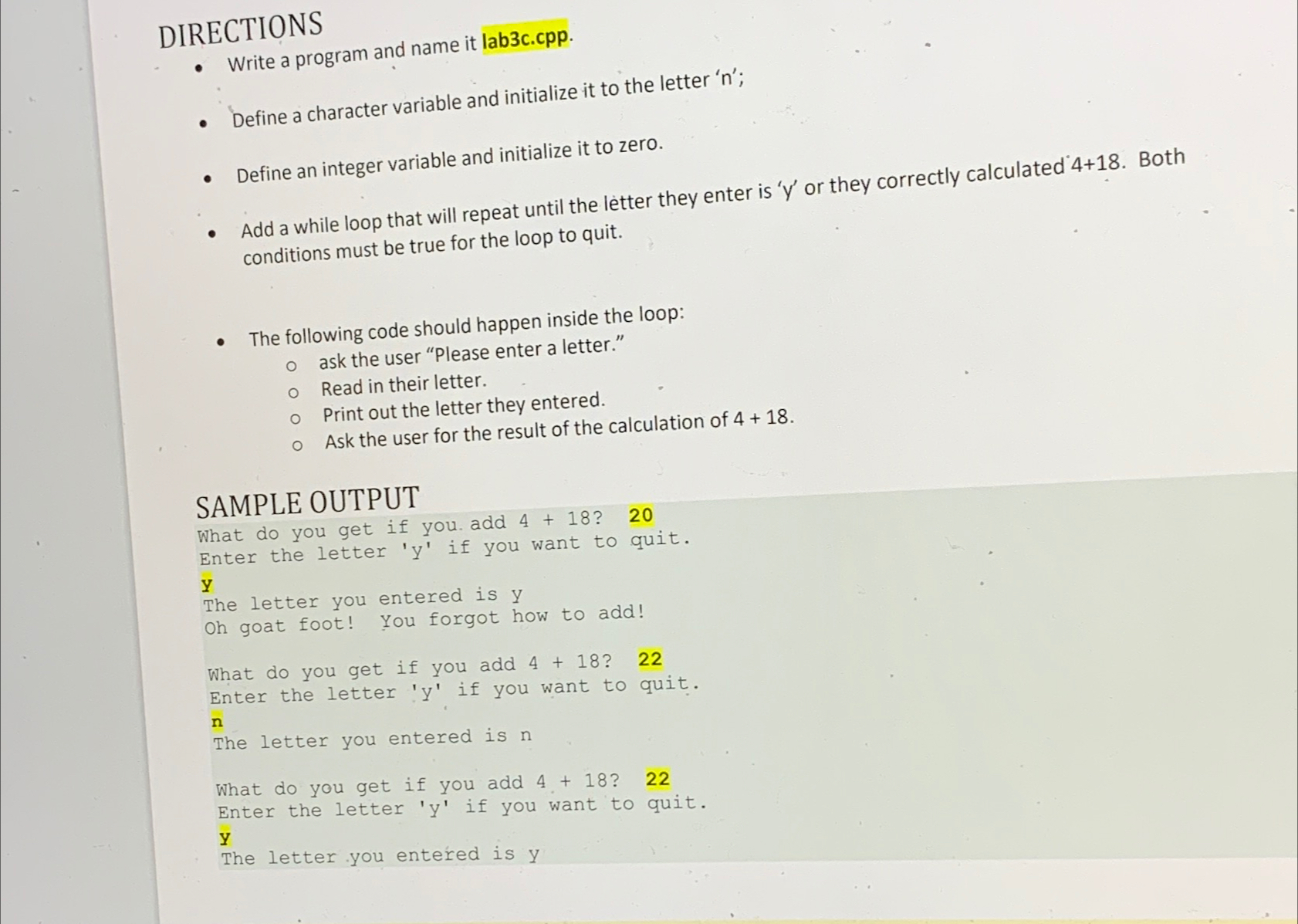 DIRECTIONS\\nWrite a program and name it | Chegg.com