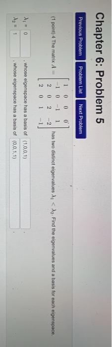 Solved Chapter 6 Problem 5 Previous Problem Problem List 6719