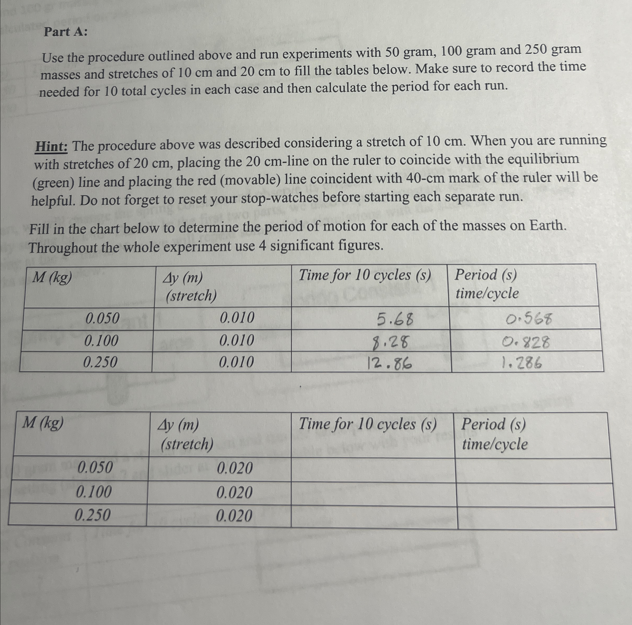 Solved Part A:Use the procedure outlined above and run | Chegg.com