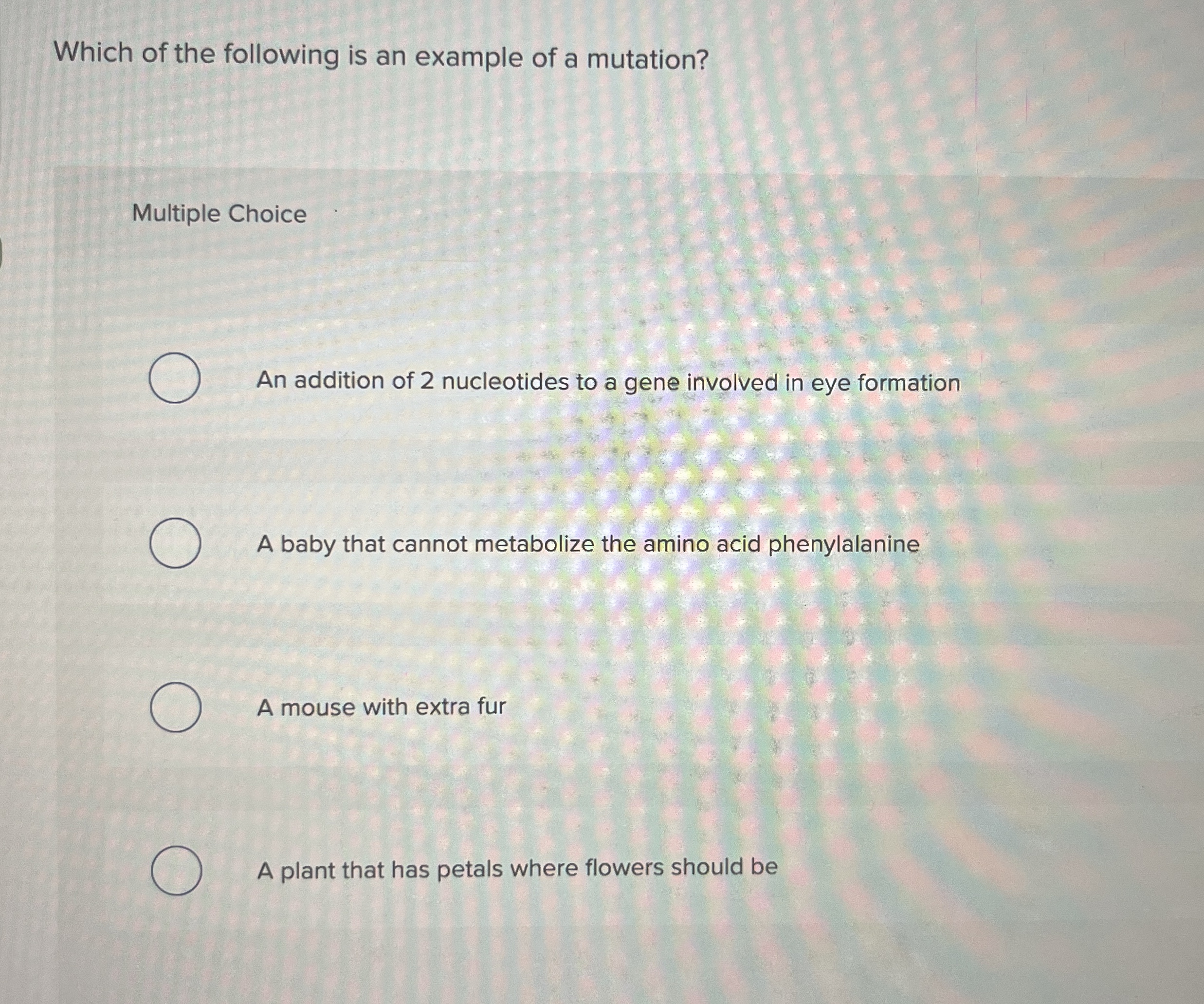 High Quality SOLUTION Which of the following is an example of a | Chegg.com