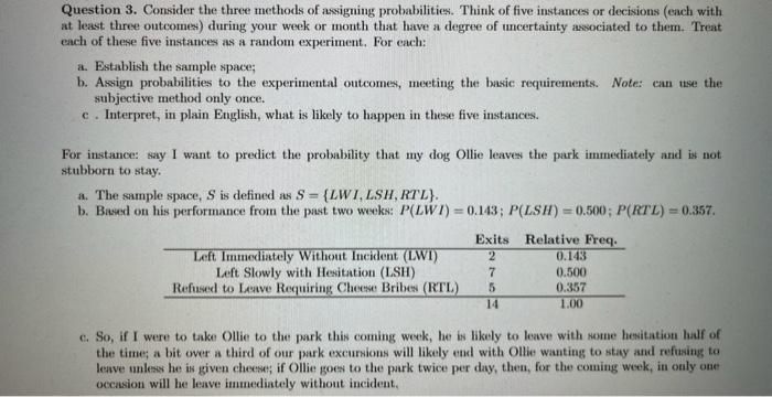 Solved Question 3. Consider the three methods of assigning | Chegg.com