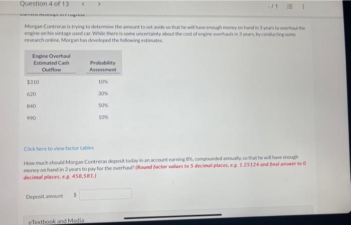 Solved Morgan Contreras is trying to determine the amount to | Chegg.com