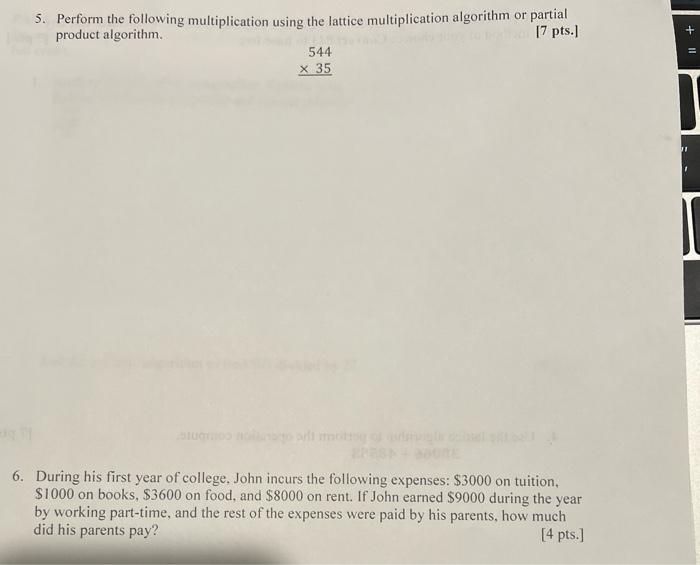 Solved 5. Perform the following multiplication using the | Chegg.com