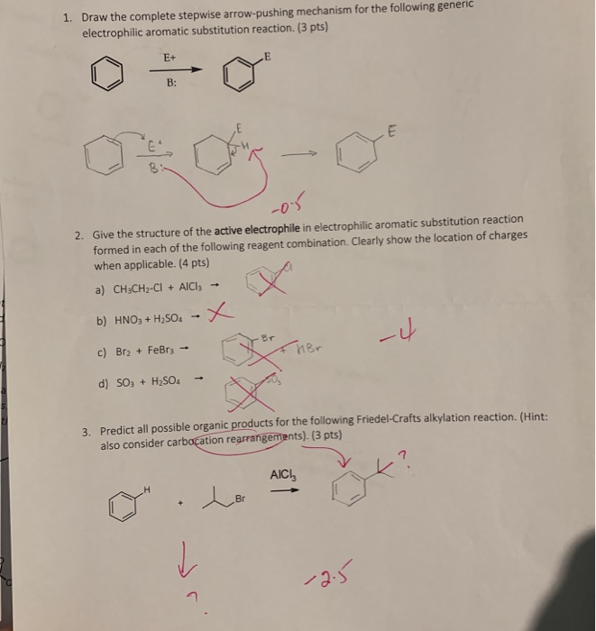 Solved 1. Draw the complete stepwise arrow-pushing mechanism | Chegg.com