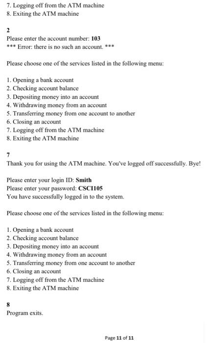 Solved C Atm Program Project Codingplease Refer To The 1686
