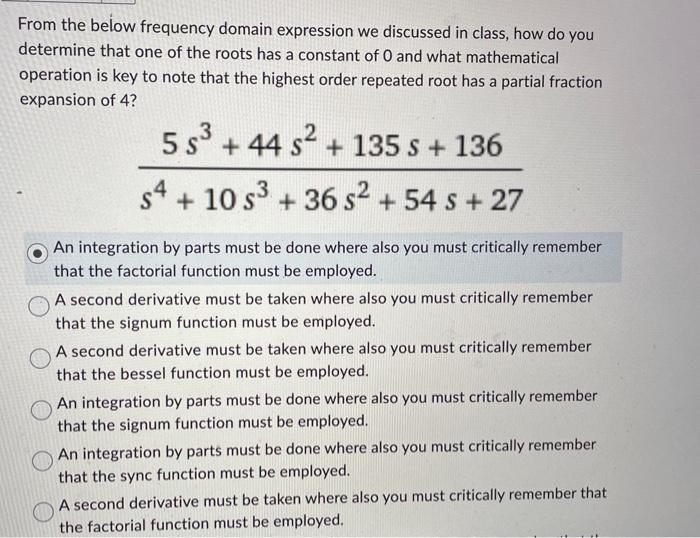 From the below frequency domain expression we | Chegg.com