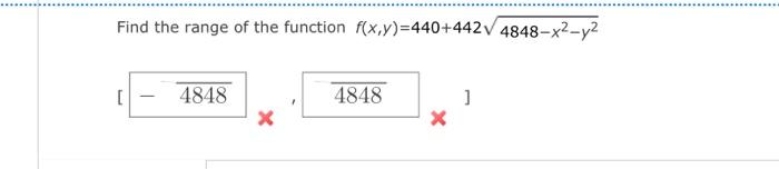 Solved Find the range of the function | Chegg.com