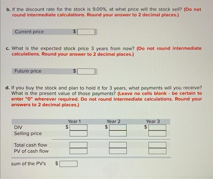 Solved Problem 7-11 Stock Values (LO2) (Adjusted to be | Chegg.com