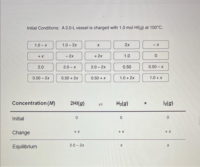 Solved Initial Conditions: A 2.0-L vessel is charged with | Chegg.com