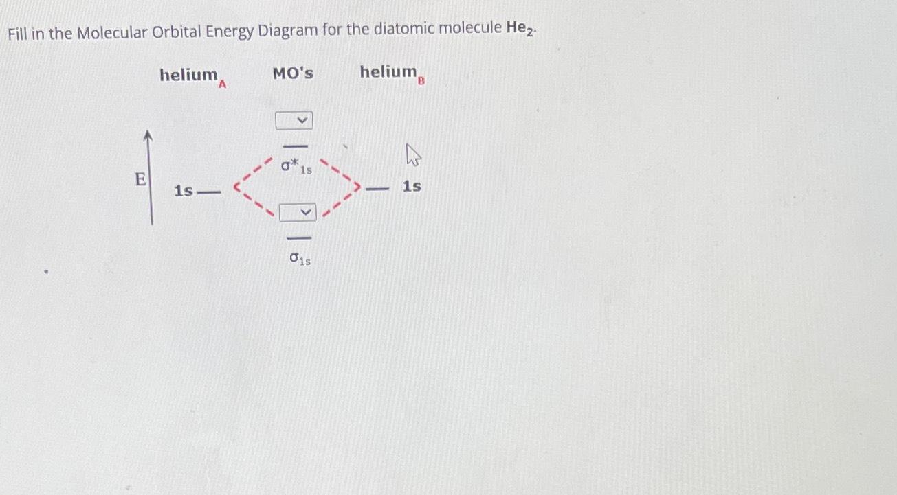 Solved Fill in the Molecular Orbital Energy Diagram for the | Chegg.com