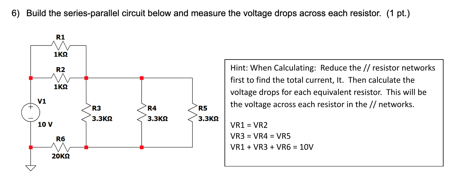 Solved Build the series-parallel circuit below and measure | Chegg.com