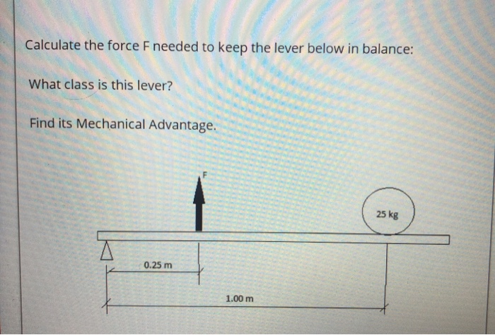 Solved Calculate the force F needed to keep the lever below | Chegg.com
