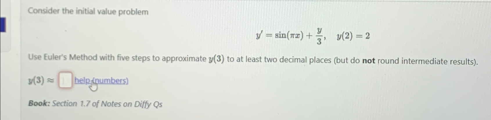 Solved Consider the initial value | Chegg.com
