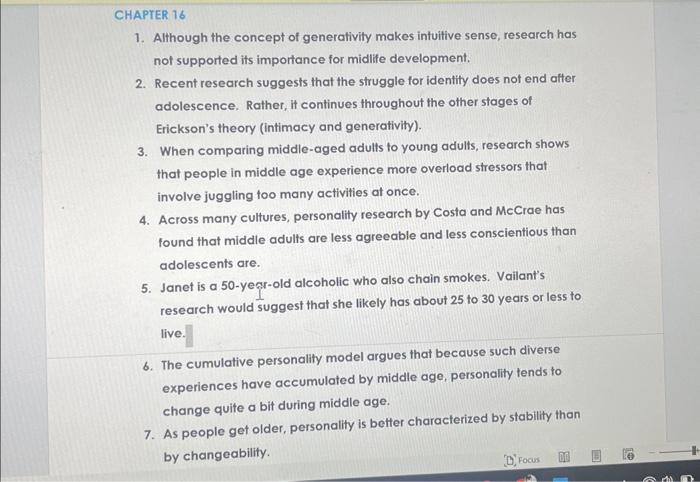 Solved 1. Although the concept of generativity makes | Chegg.com