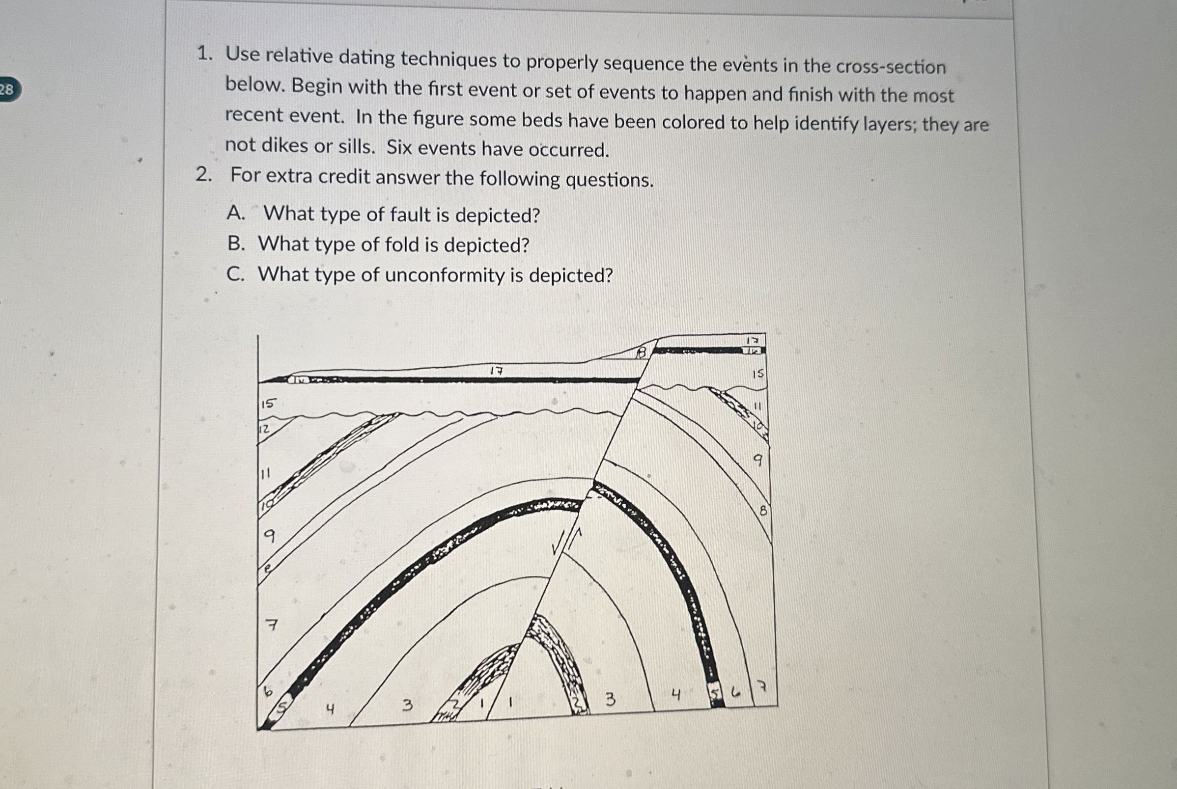 Solved Use relative dating techniques to properly sequence | Chegg.com