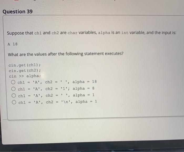 Solved What is the output of the following statements? cout | Chegg.com