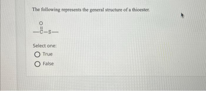 Solved The following represents the general structure of a | Chegg.com