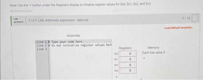 Given the mapping of registers to variables below, | Chegg.com