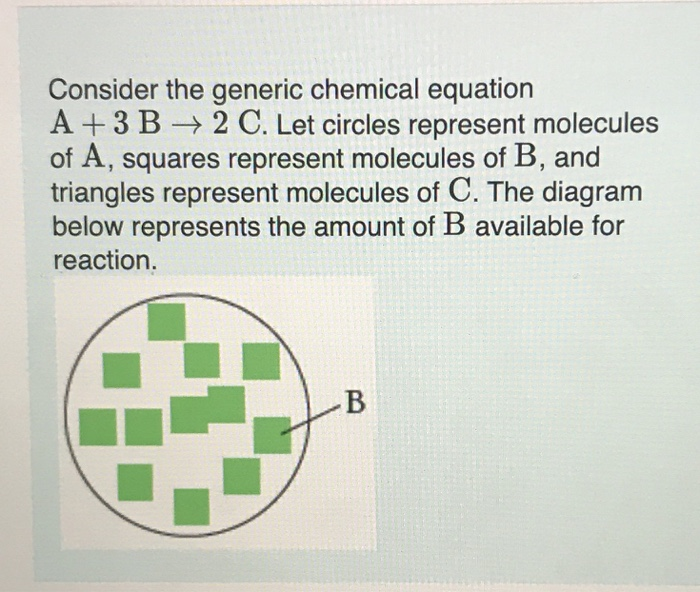 Solved Consider the generic chemical equation A + 3 B + 2 C. | Chegg.com