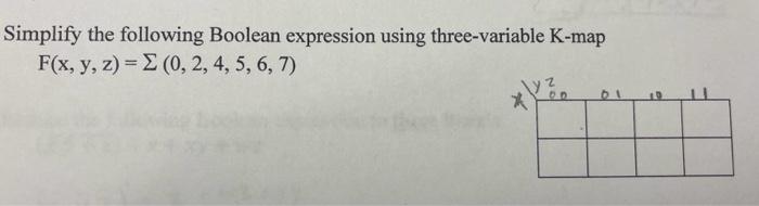 Solved Simplify the following Boolean expression using | Chegg.com