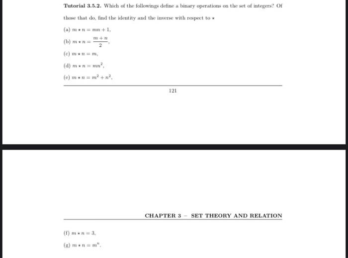 Solved Tutorial 3.5.2. Which of the followings define a | Chegg.com