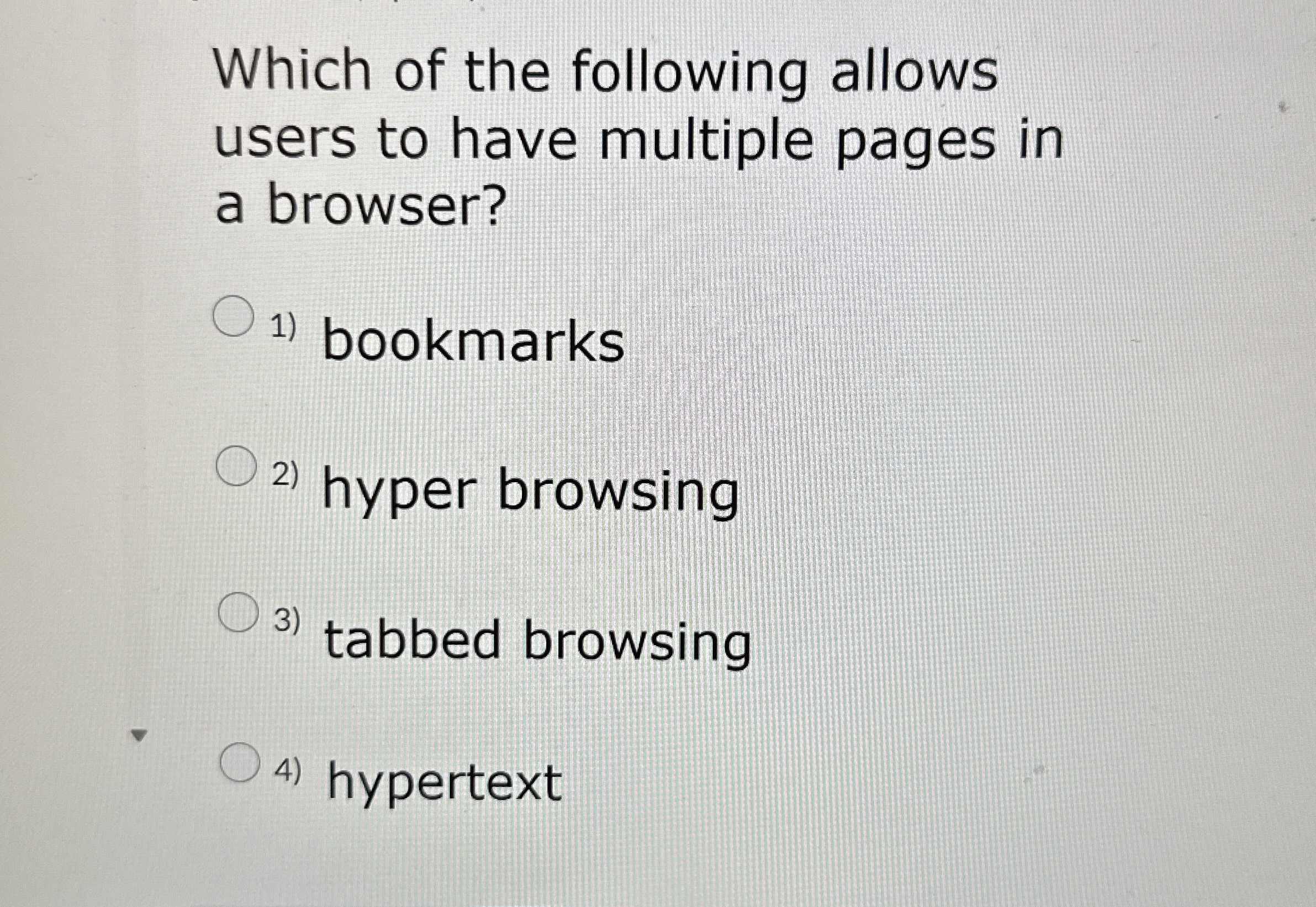 Solved Which of the following allows users to have multiple | Chegg.com