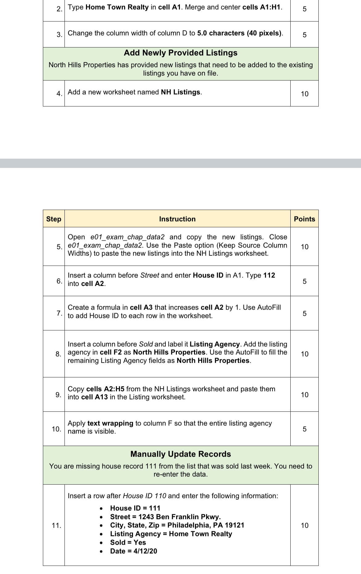 Solved Open w02_exam_chap_data and save it as | Chegg.com
