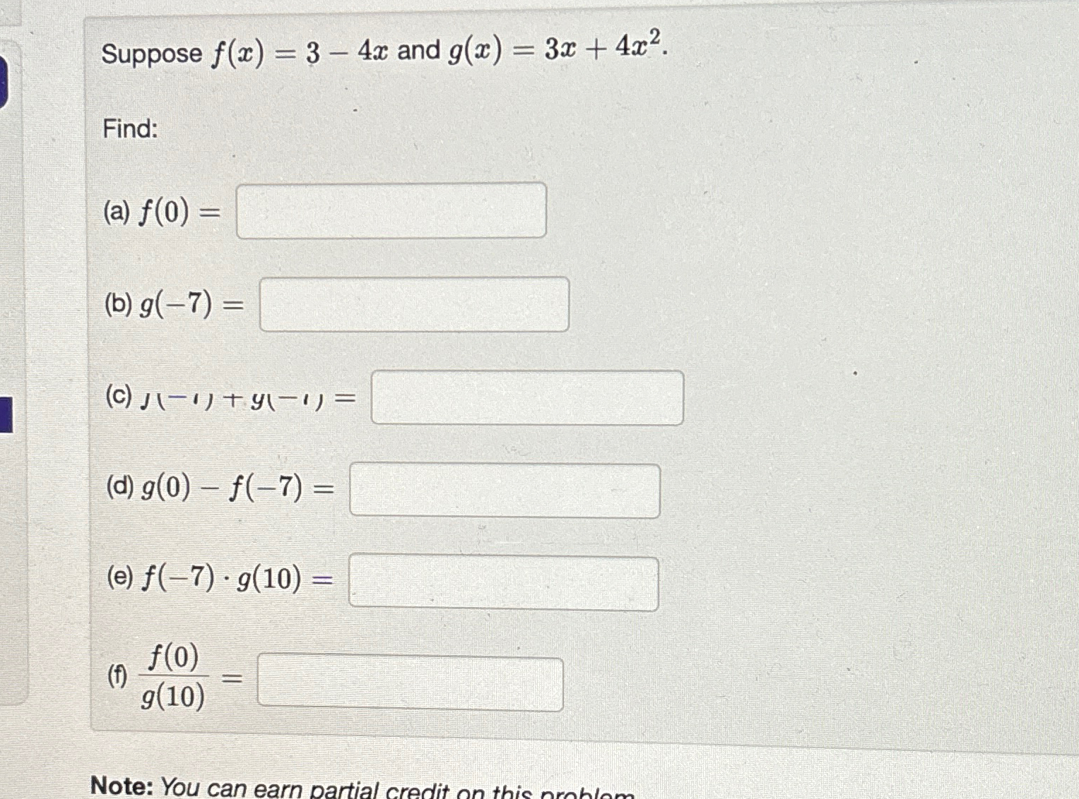 Solved Suppose f(x)=3-4x ﻿and | Chegg.com