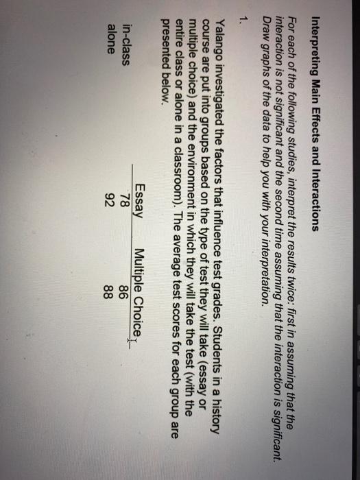 Solved For each of the following studies, interpret the | Chegg.com