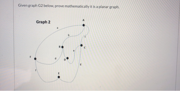 Solved Given graph G2 below, prove mathematically it is a | Chegg.com