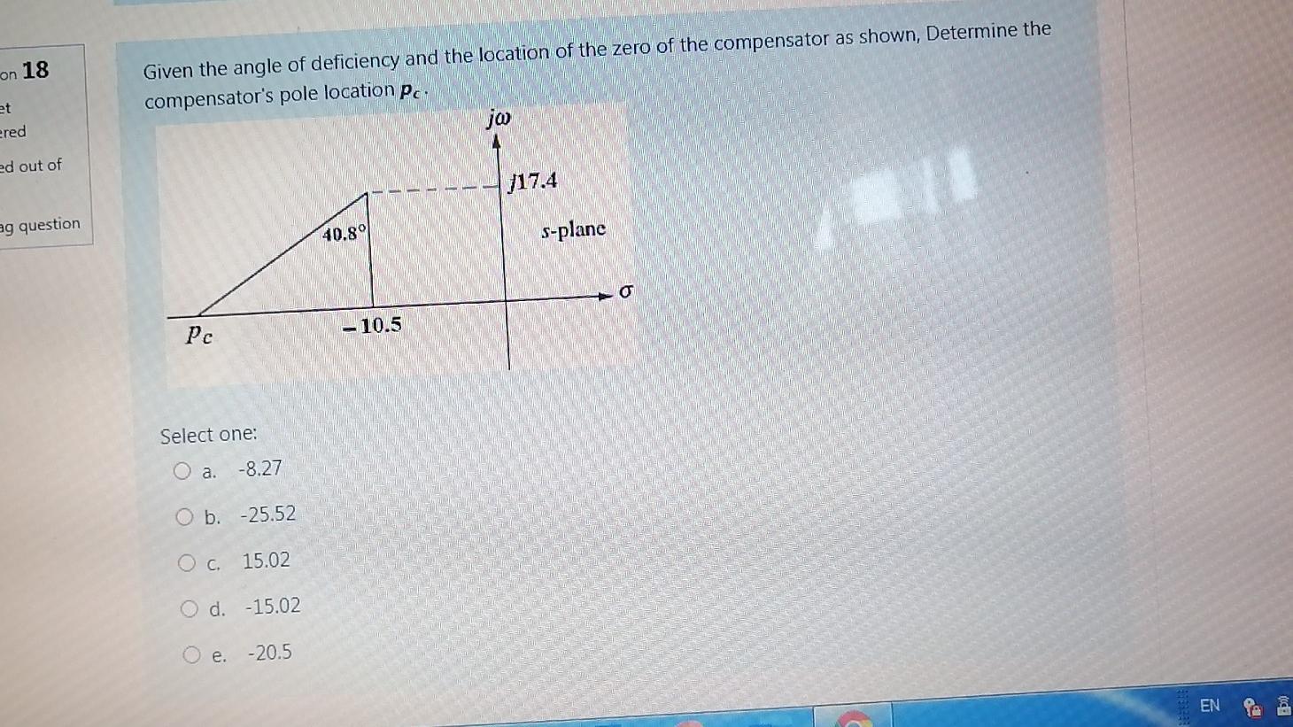 Solved on 18 et ered Given the angle of deficiency and the | Chegg.com