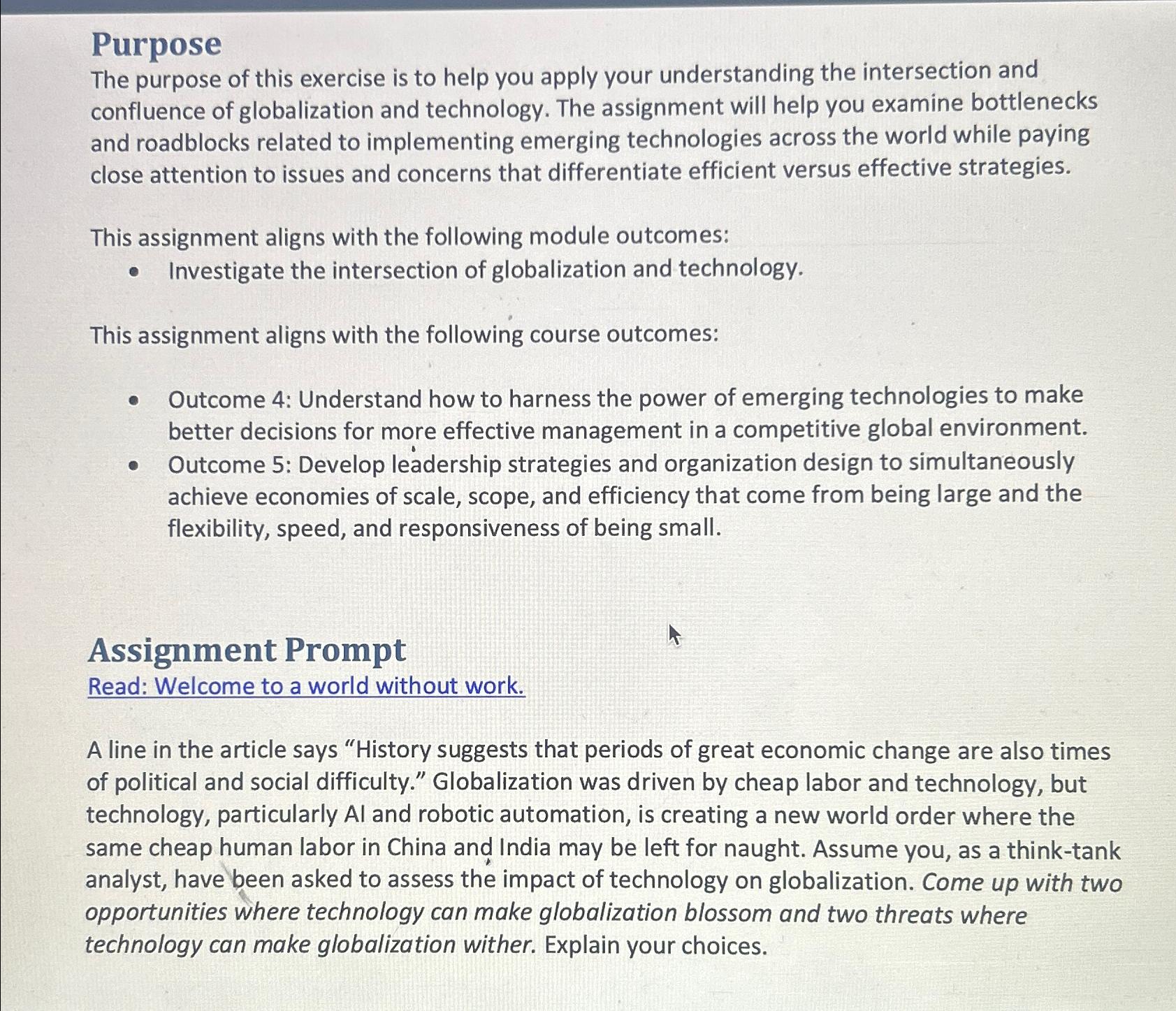 Solved PurposeThe purpose of this exercise is to help you | Chegg.com