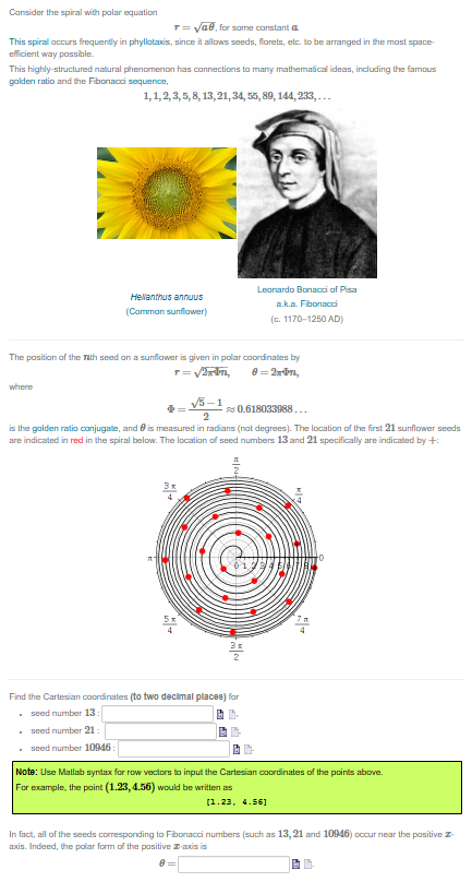 Solved Consider the spiral with polar equationr=aθ2, ﻿for | Chegg.com
