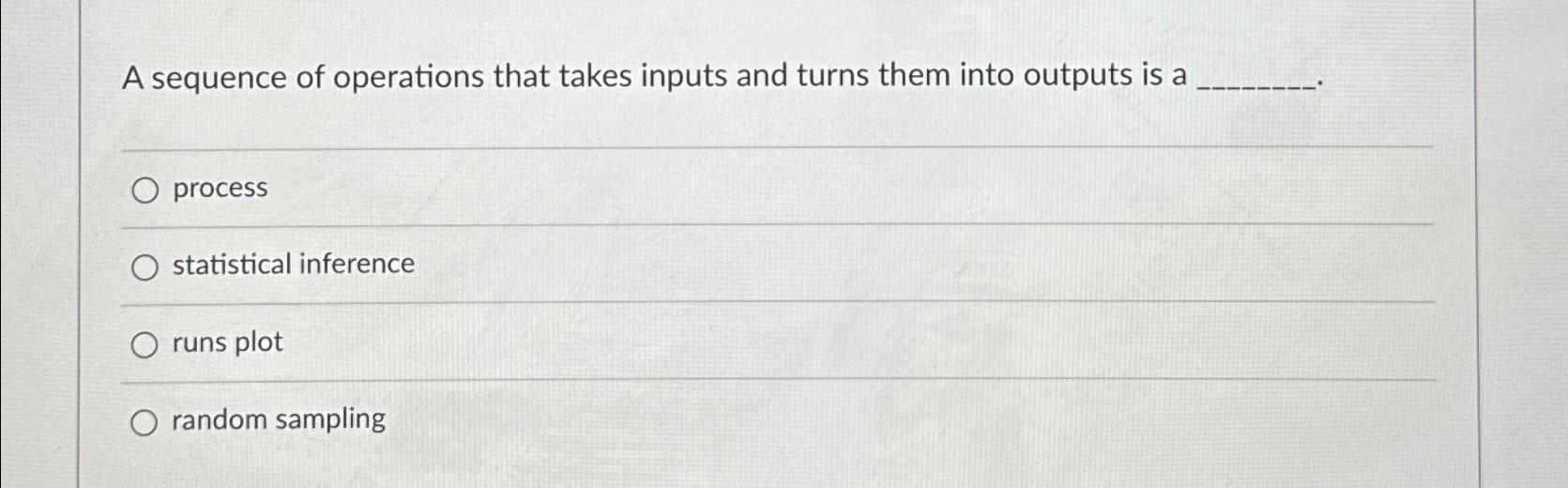 Solved A sequence of operations that takes inputs and turns | Chegg.com