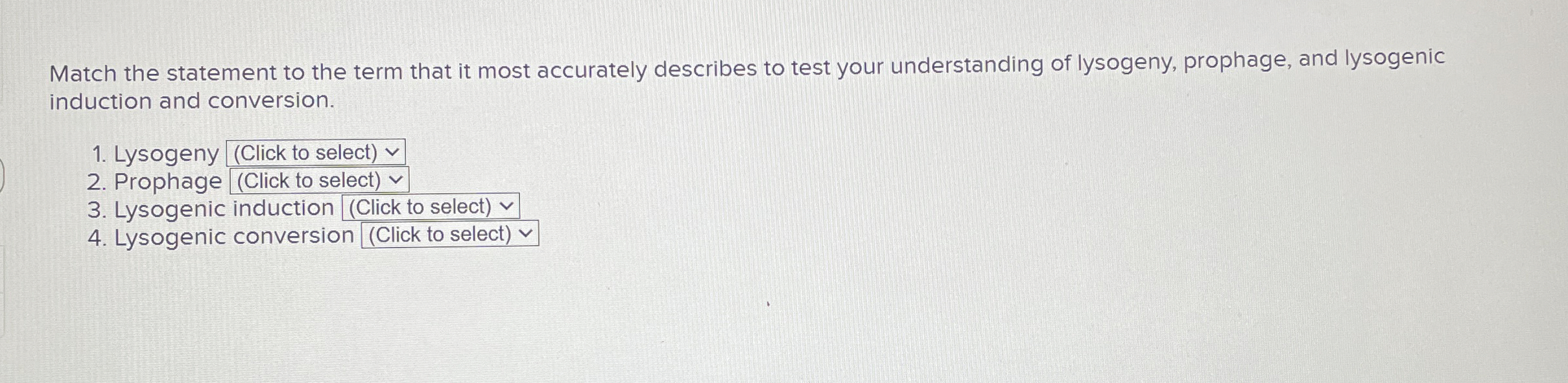 Solved Match the statement to the term that it most | Chegg.com