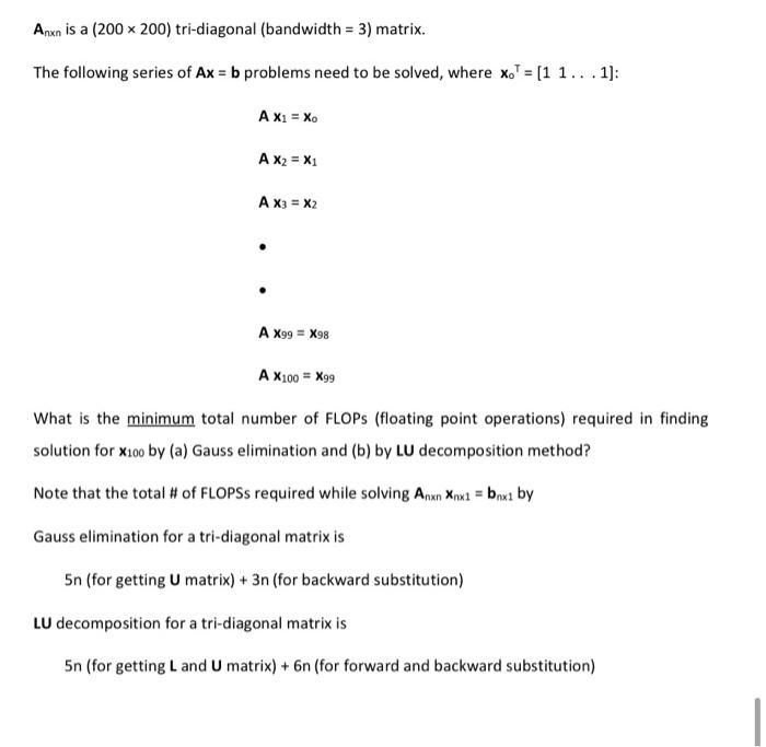 The following series of Ax=b problems need to be | Chegg.com