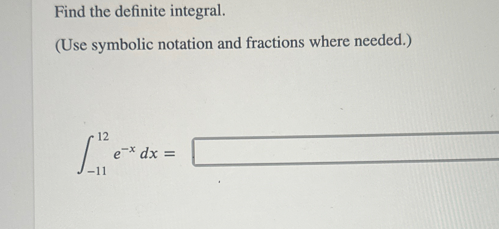 Solved Find the definite integral.(Use symbolic notation and | Chegg.com