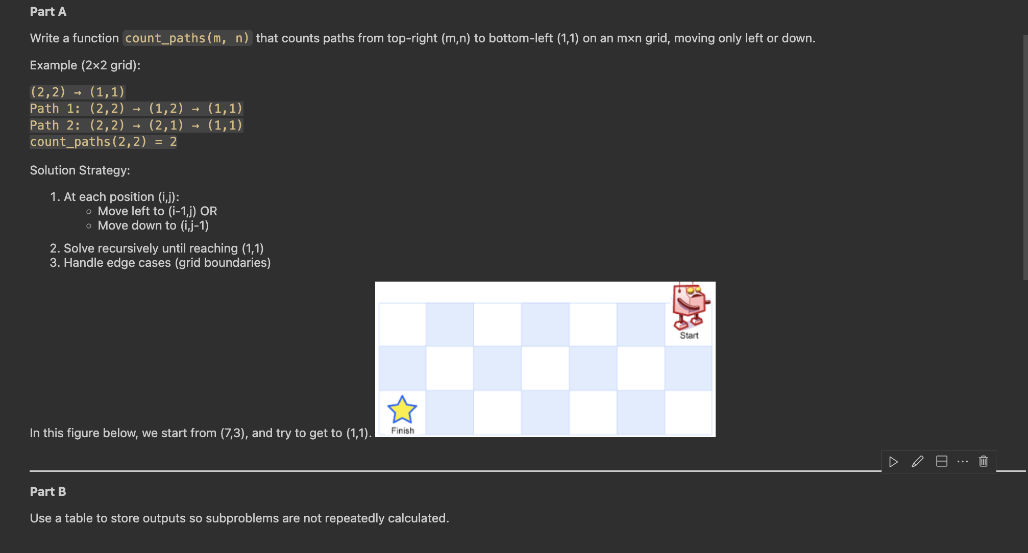 Solved m,n, ﻿obstacles(m,n) to (1,1) on an m×n ﻿grid, | Chegg.com