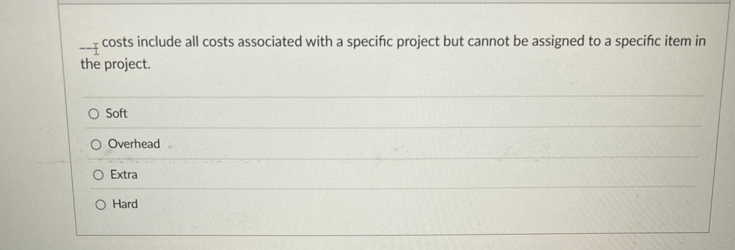 Solved costs include all costs associated with a specific | Chegg.com