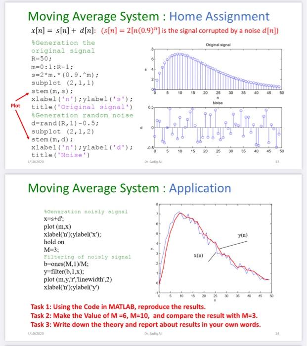 Solved Moving Average System : Home Assignment | Chegg.com
