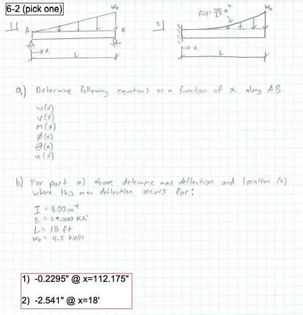 Solved 6-2 (pick one) dla Wo fluj - x 2 리 대 д A 3 of X a) | Chegg.com